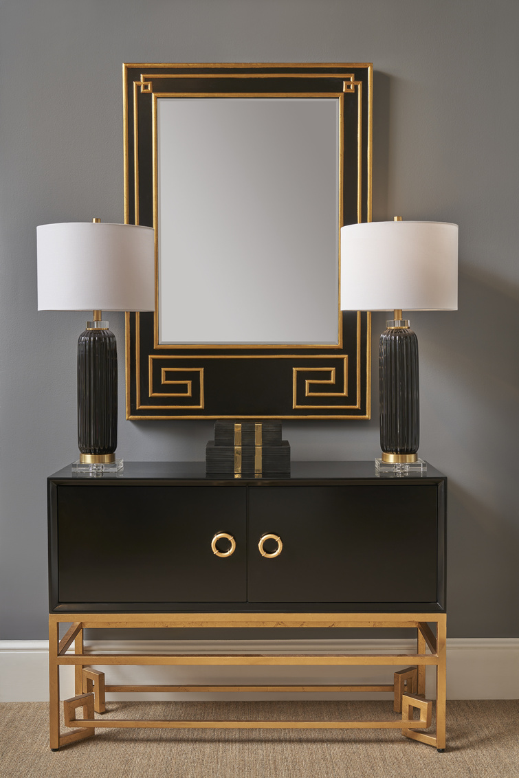 Chelsea House 382745 Decker Cabinet Black - Hickory Park Furniture