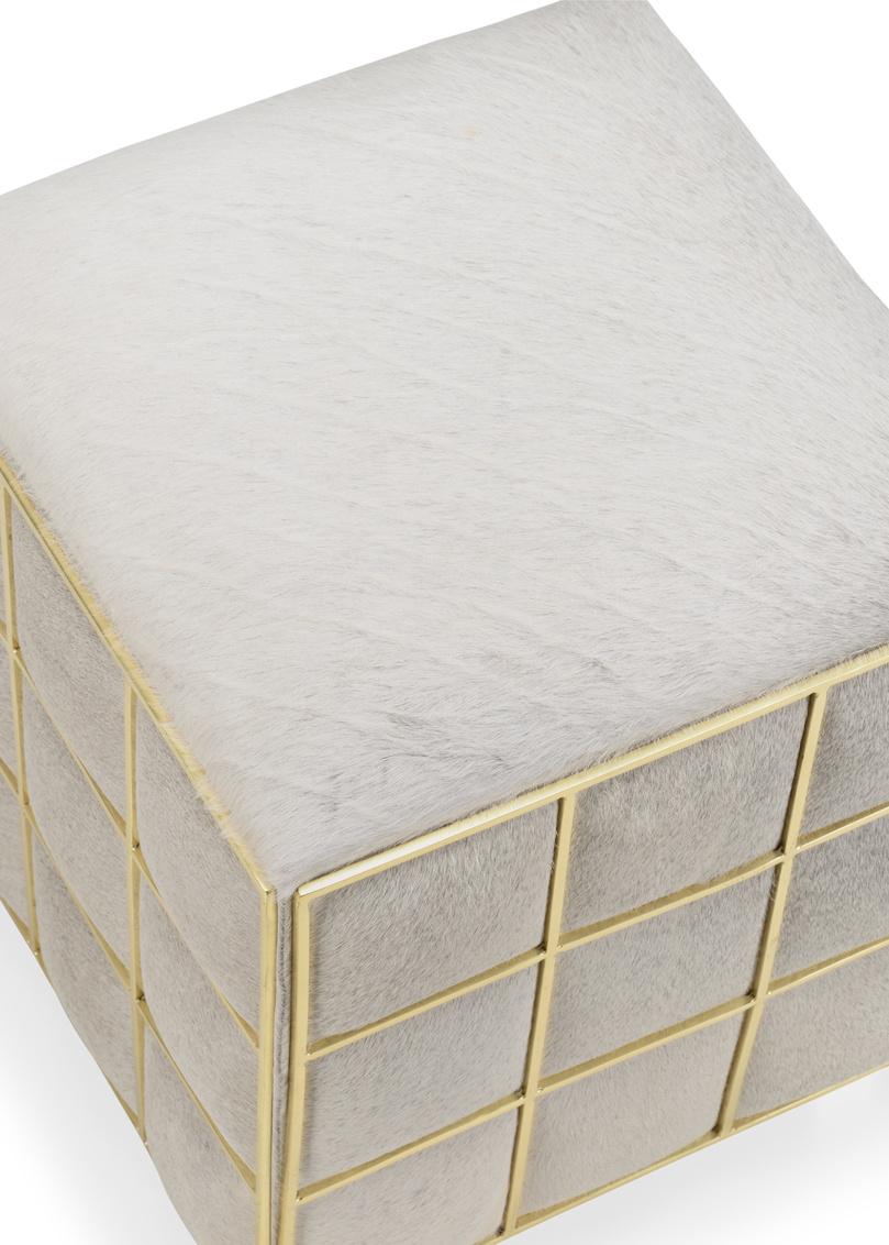 Wildwood 490471 Square Hide Stool - Hickory Park Furniture