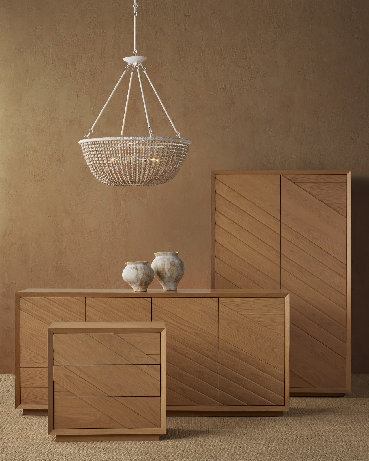 Currey and Company 3000-0315 Margot Natural Oak Storage Cabinet ...