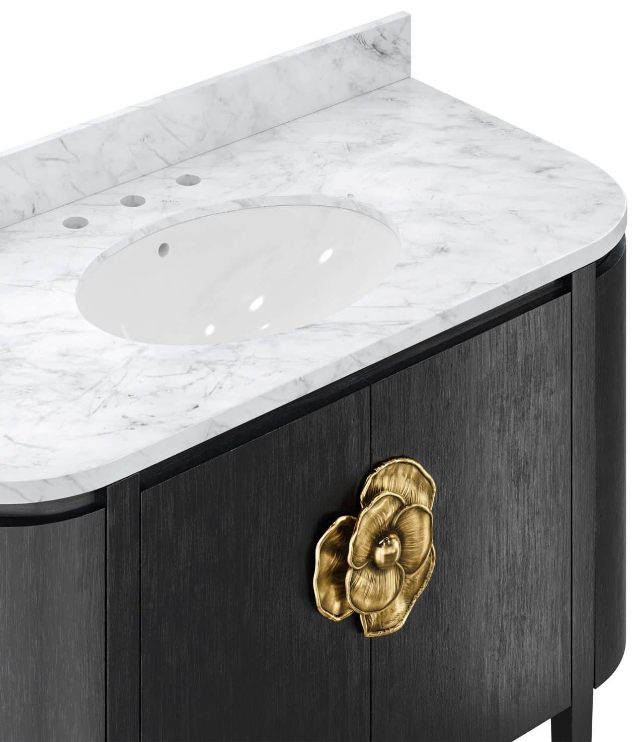 Currey and Company 3800-0001 Briallen 48 inch Black Vanity with Oval ...