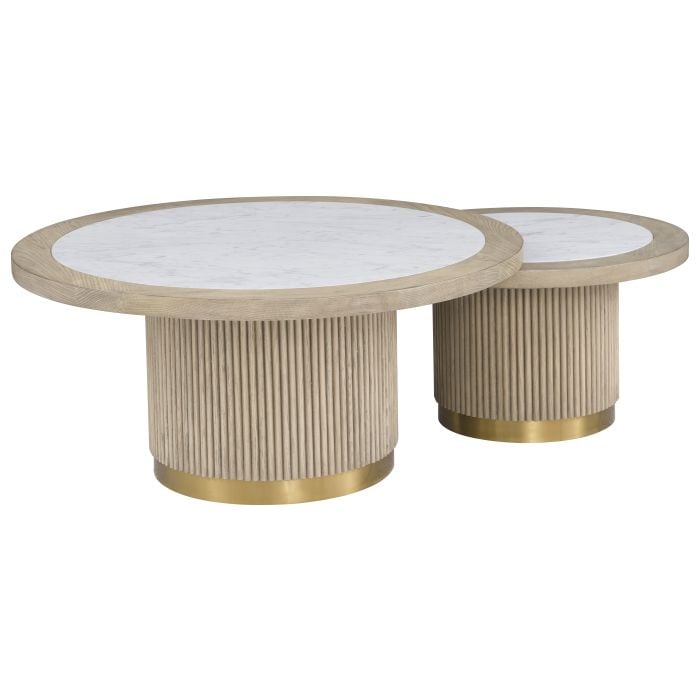 Fairfield M030-CK Everett Large Round Bunching Cocktail Table - Hickory ...