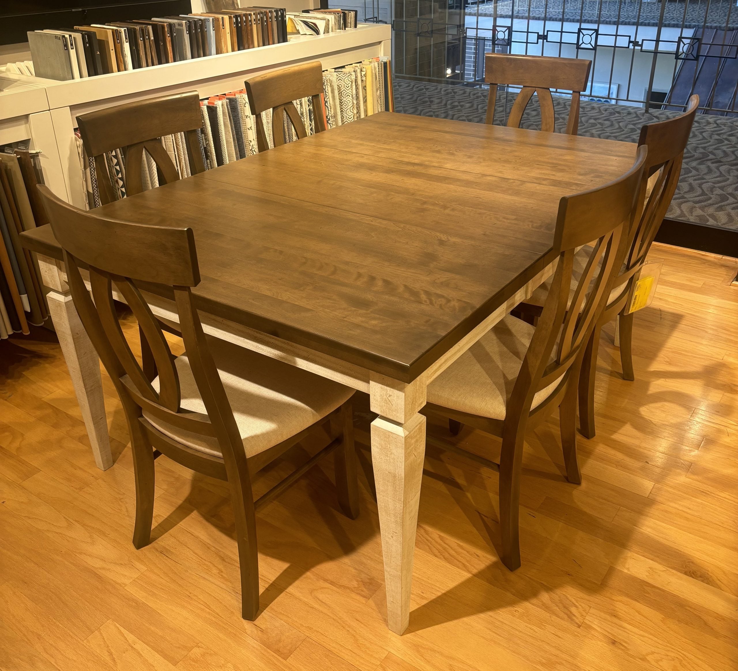 Canadel TSQ048482592 Pecan Washed Rectangular Dining Table and Chairs ...