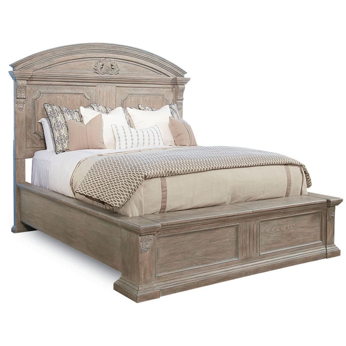 ART 233155-2802 Arch Salvage Queen Chambers Panel Bed - Hickory Park Furniture