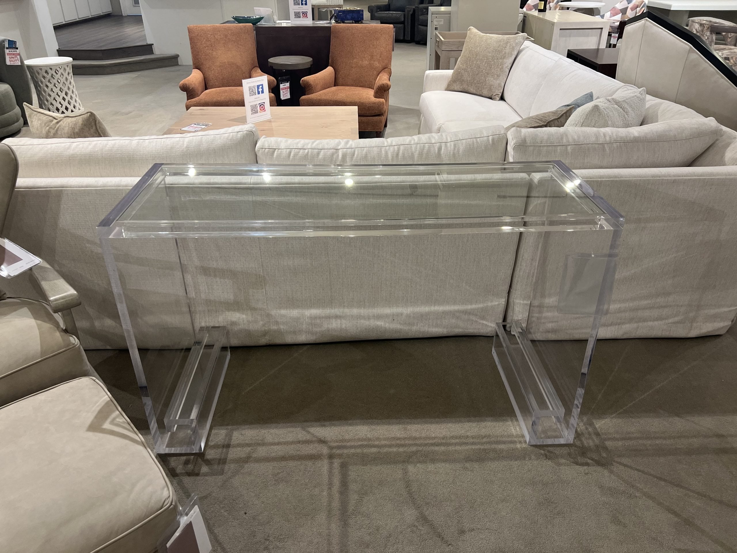 Highland House HH19-613S-AS/20 Molly Acrylic Console at Factory Outlets by Hickory Park