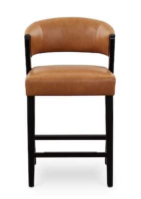 Bassett Furniture 4201-0687BCC Asher Upholstered Faux Leather Counter ...