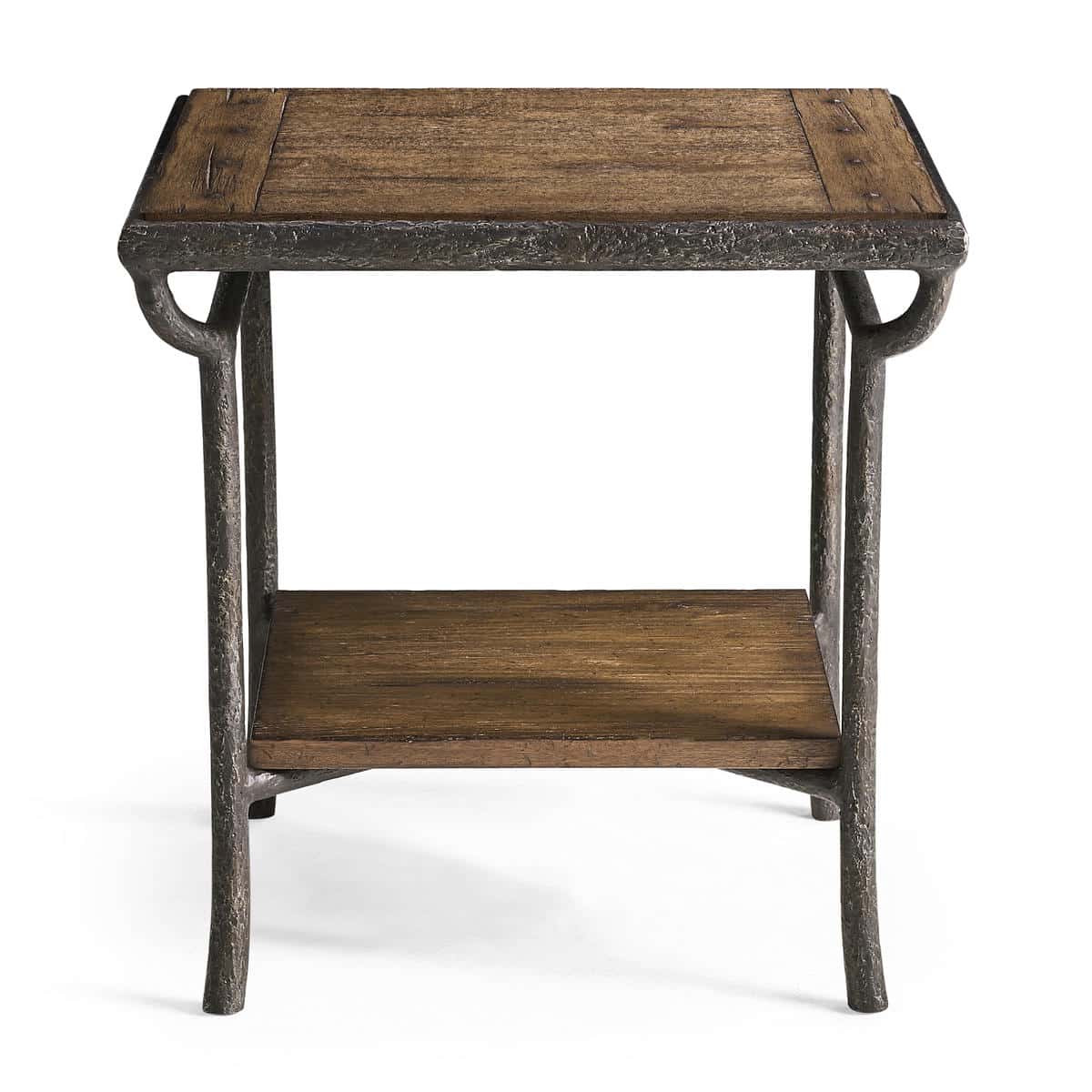 Jonathan Charles 491316-CMF Forge Iron Square End Table - Hickory Park ...