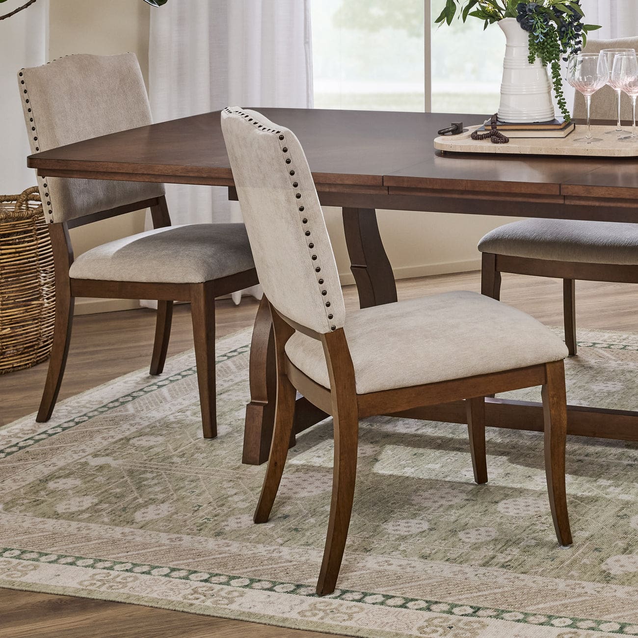 Flexsteel W1042-840 Bellevue Pair of Upholstered Dining Chairs ...